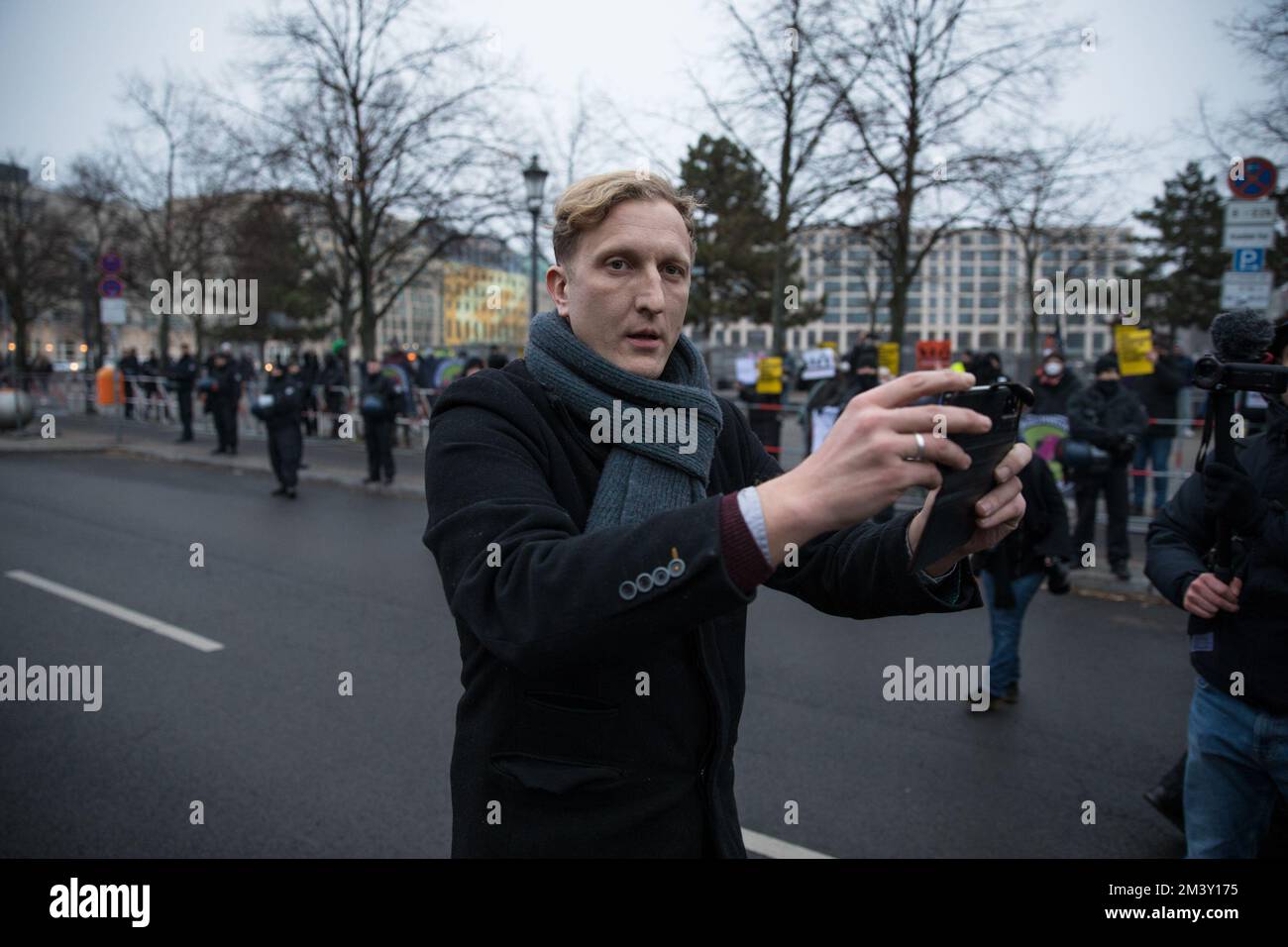 During the protest, Lenz jumped out of a vehicle and shouted "murderer ...