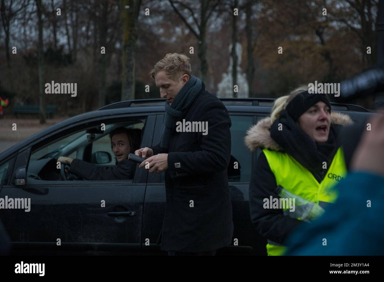 During the protest, Lenz jumped out of a vehicle and shouted "murderer ...