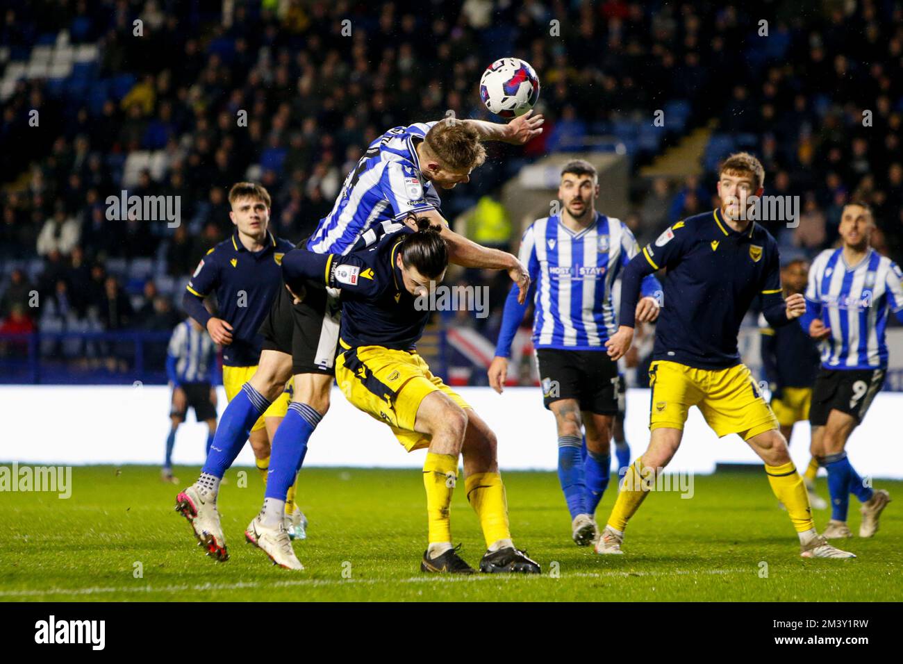 Michael Smith #24 of Sheffield Wednesday attempts a header at ...
