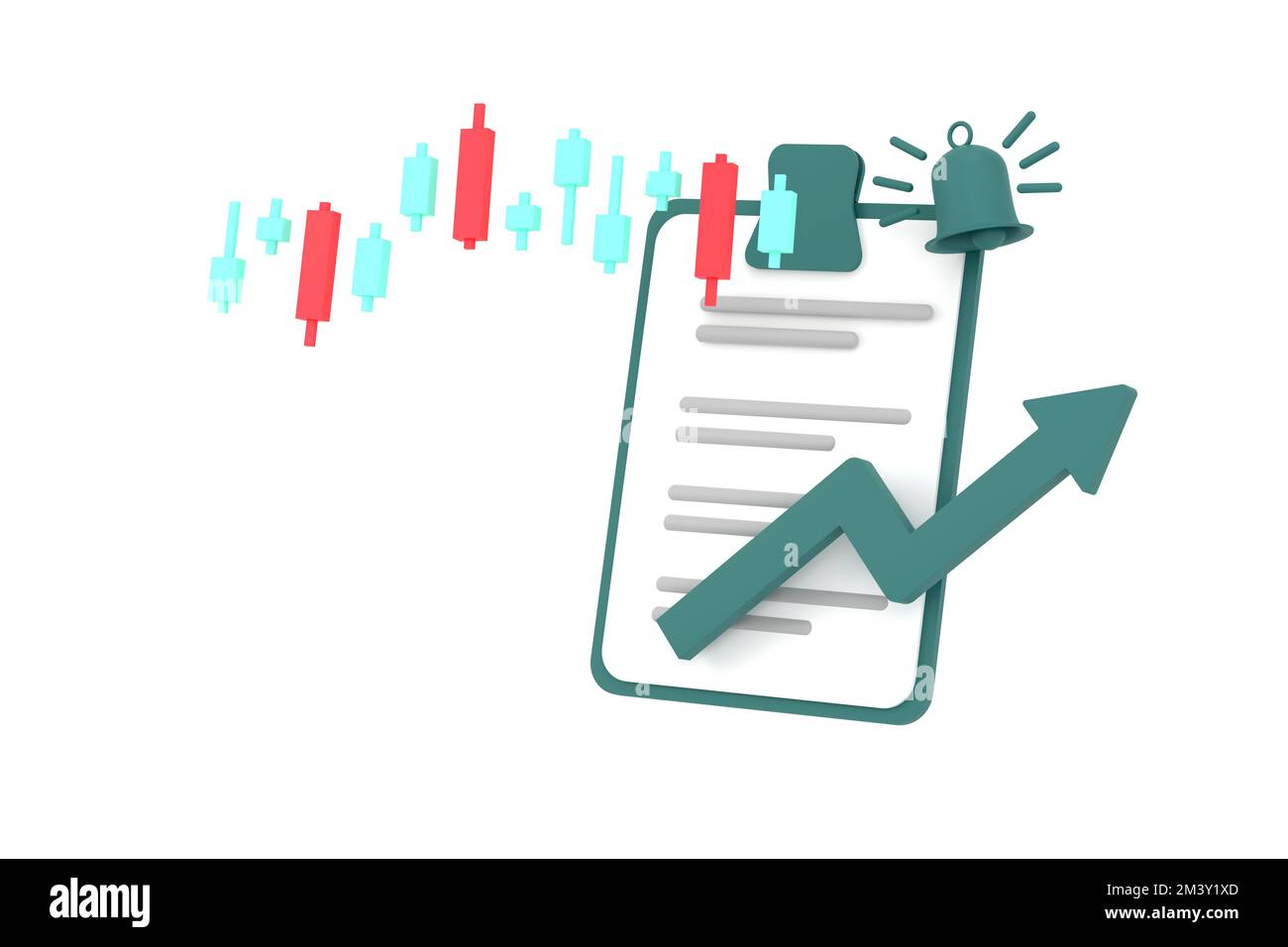 Candlestick chart 3d hi-res stock photography and images - Alamy