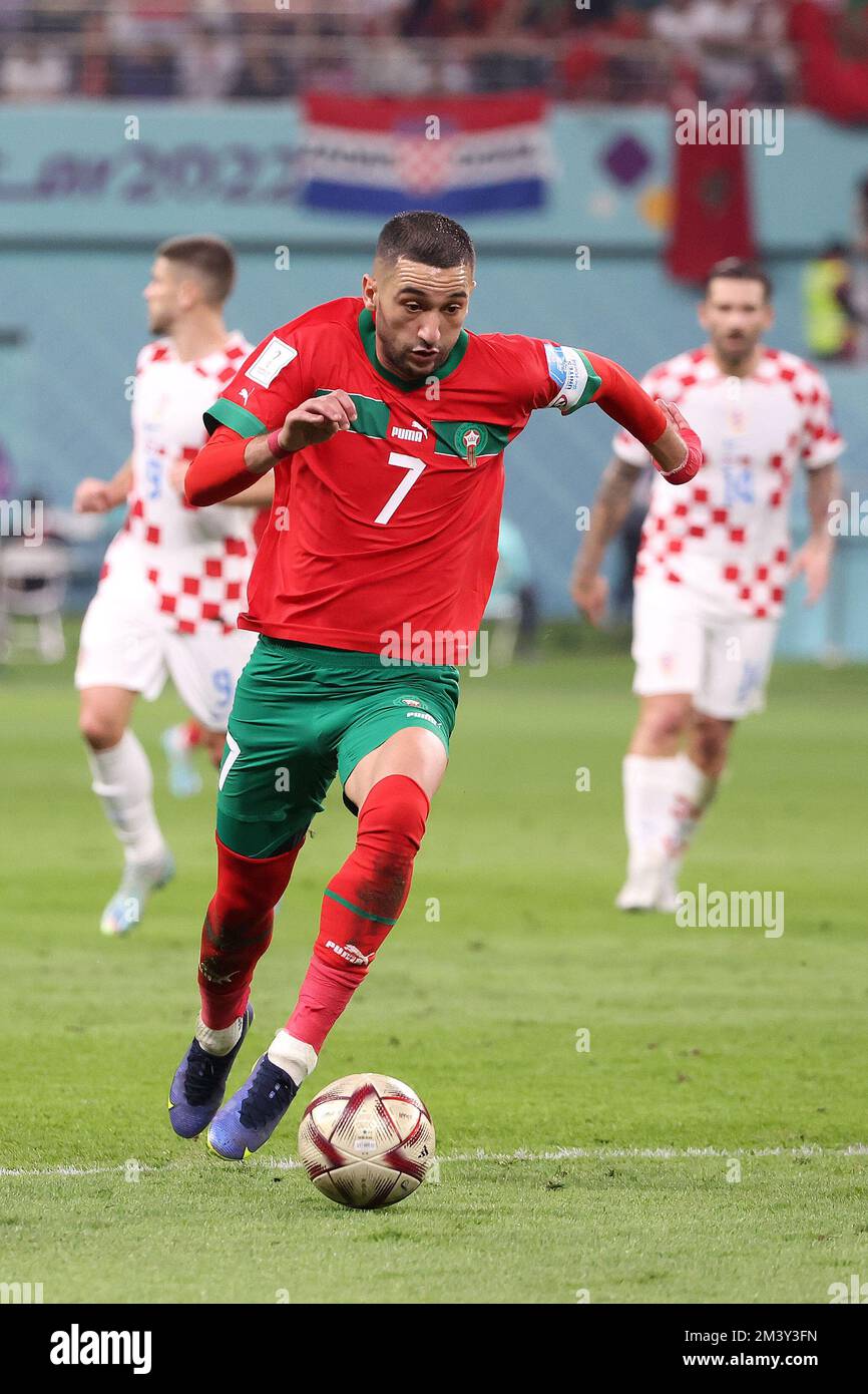 Hakim Ziyech of Morocco during the FIFA World Cup 2022, third place ...