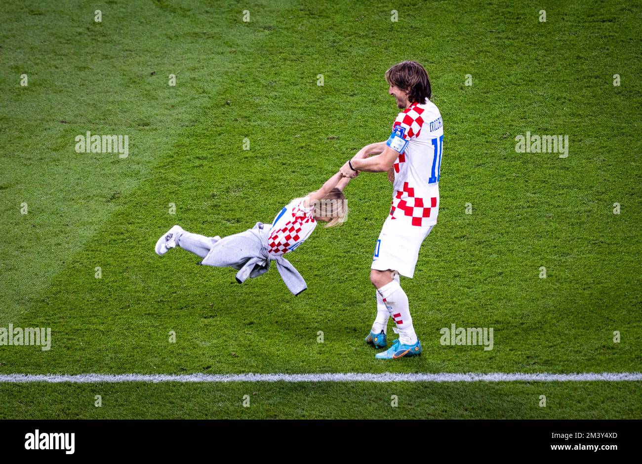 Doha, Qatar. 17th Dec, 2022. Luka Modric (Kroatien) celebrates third ...