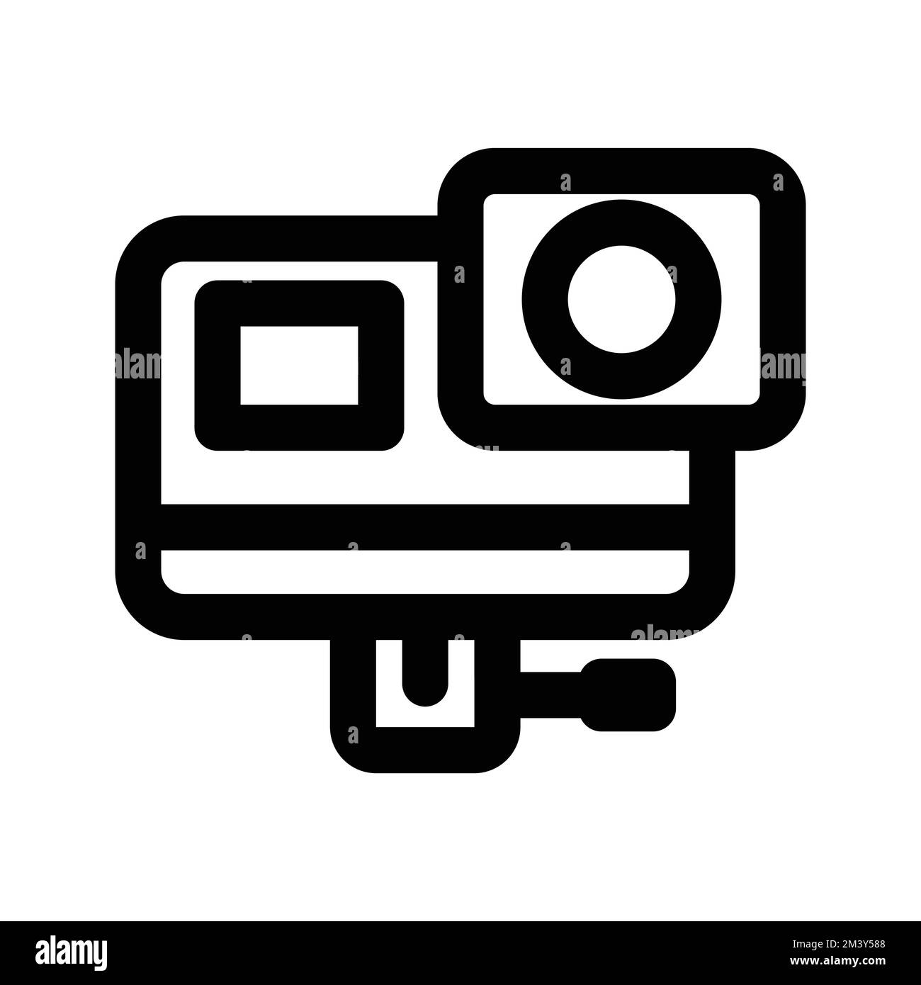 A vector of a web camera and monitor icon on a white background Stock ...