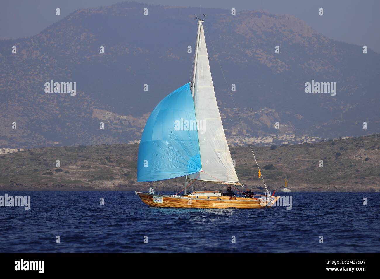 Bodrum,Turkey. 04 December 2022: Sailboats sail in windy weather in the ...