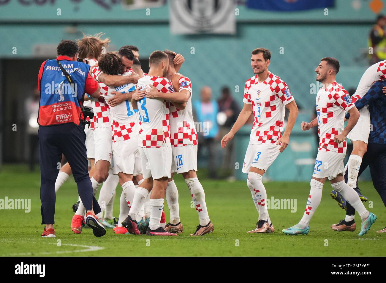 Croatia players during the FIFA World Cup Qatar 2022 match, Play-off ...