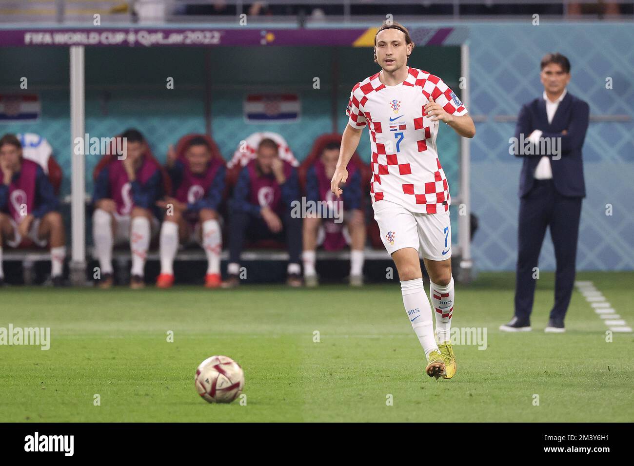 Lovro Majer of Croatia during the FIFA World Cup 2022, third place football match between ...