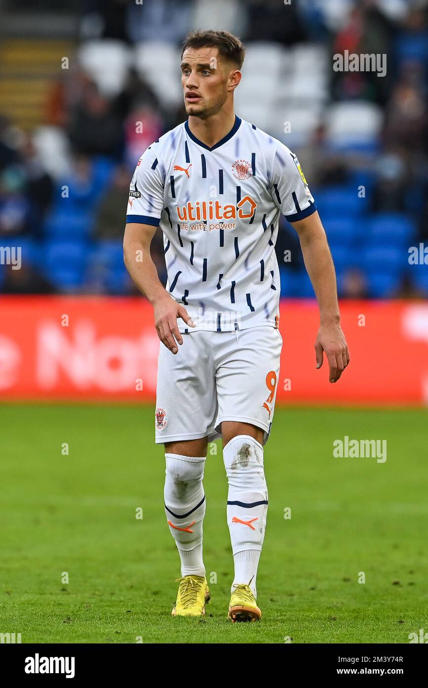Jerry Yates #9 of Blackpool during the Sky Bet Championship match ...