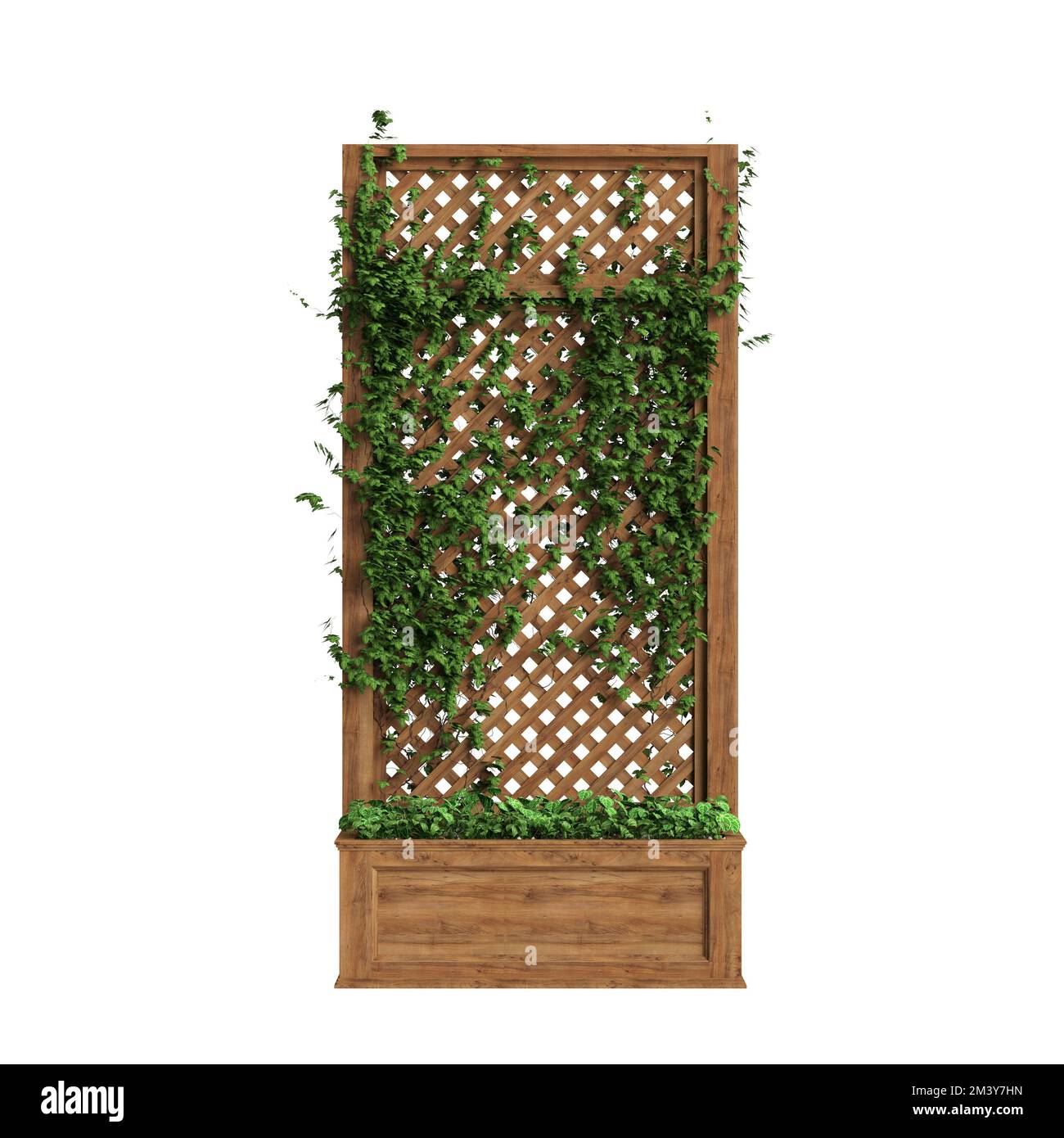 3d illustration of planter with trellis isolated on white background ...