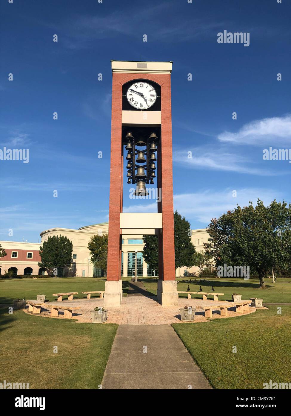 A vertical shot of the Shelton State Community College yard with a ...
