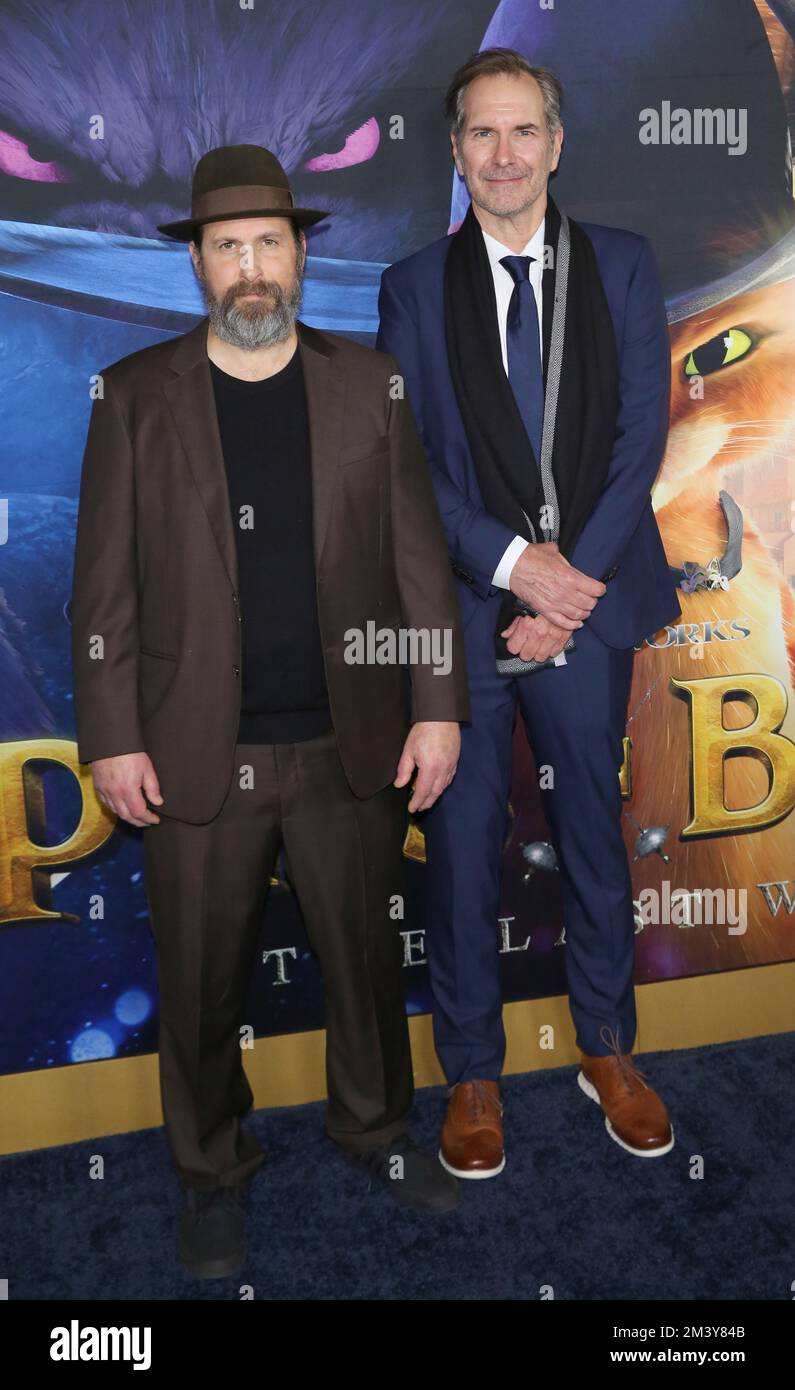 13 December 2022 - New York, New York - Tommy Swerdlow and Paul Fisher. “Puss In Boots: The Last ...
