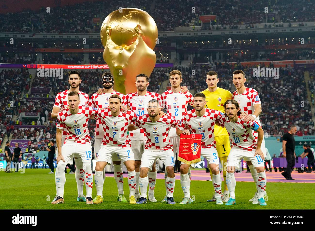 Croatia team group during the FIFA World Cup Qatar 2022 match, Play-off ...