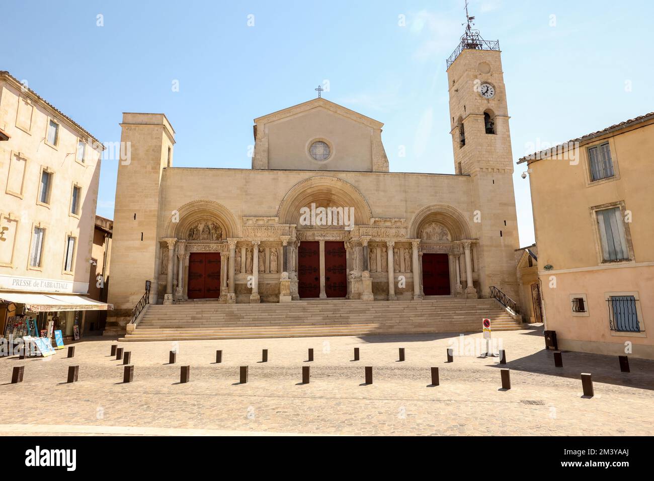 The, abbey, Abbey of Saint-Gilles, was founded during the seventh ...