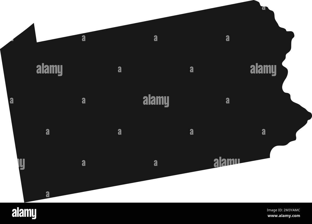 Silhouette of Pennsylvania state border Stock Vector Image & Art - Alamy