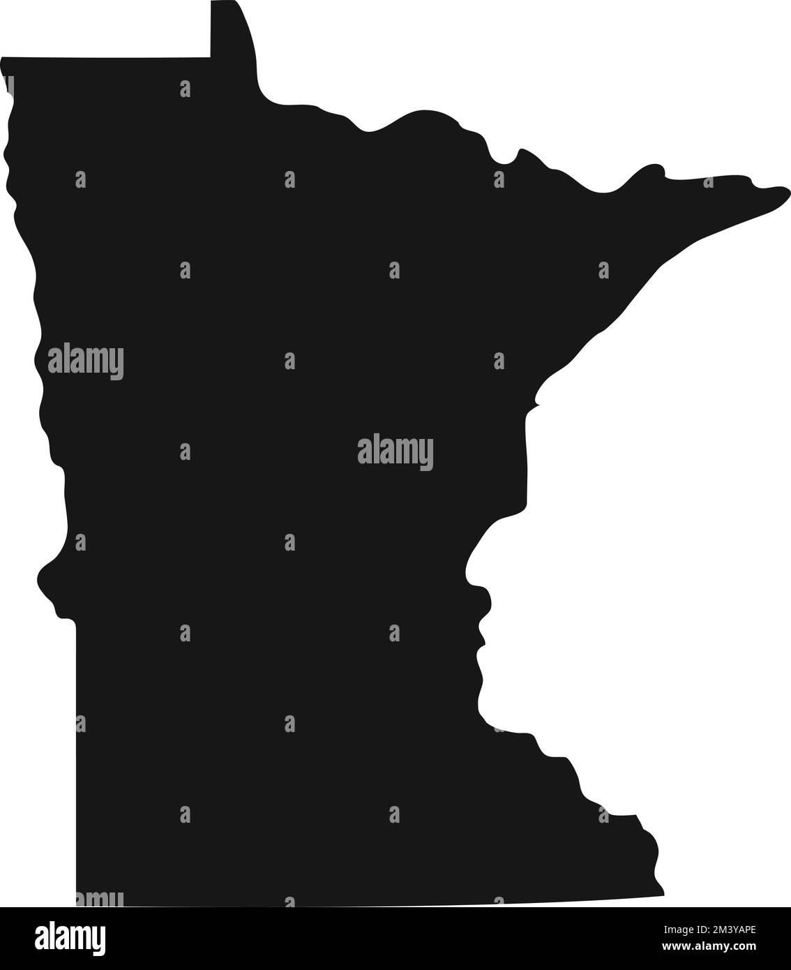 Silhouette of Minnesota state border Stock Vector Image & Art - Alamy