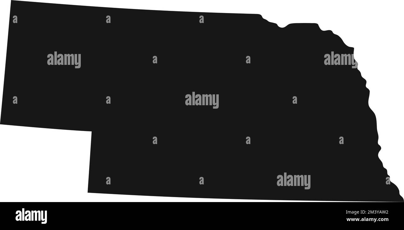 Silhouette of Nebraska state border Stock Vector Image & Art - Alamy