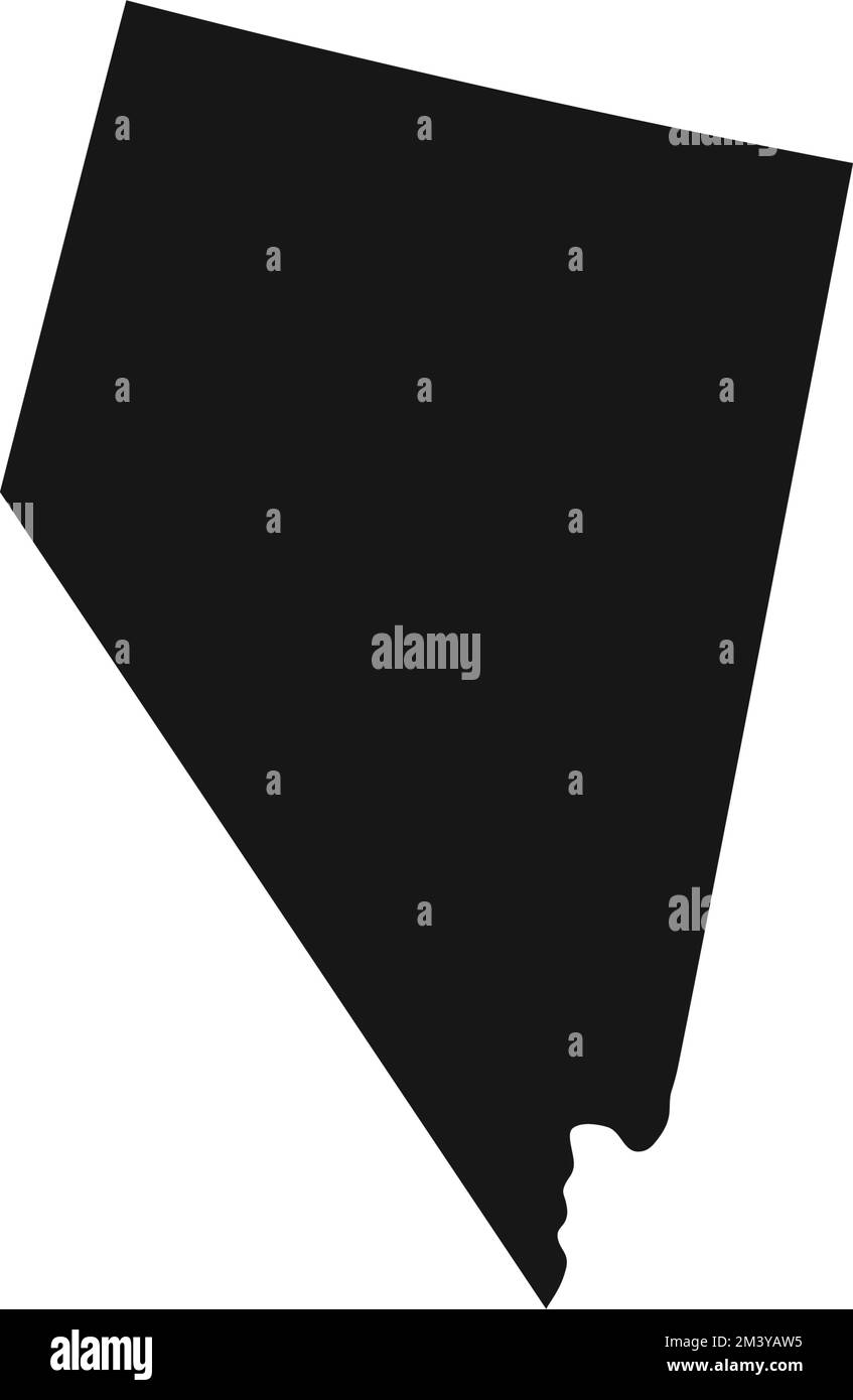 Silhouette of Nevada state border Stock Vector Image & Art - Alamy