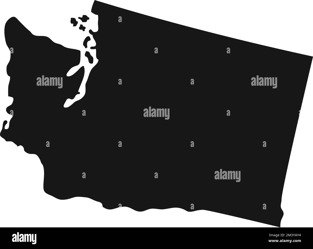 Washington map Black and White Stock Photos & Images - Alamy