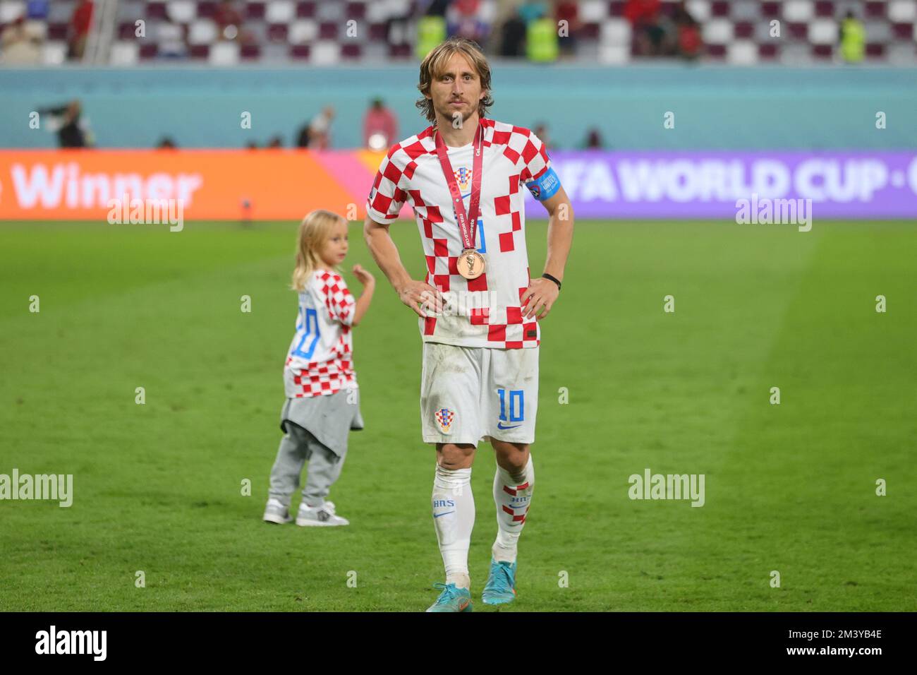 Doha, Qatar. 17th Dec, 2022. Luka Modric of Croatia with his third ...