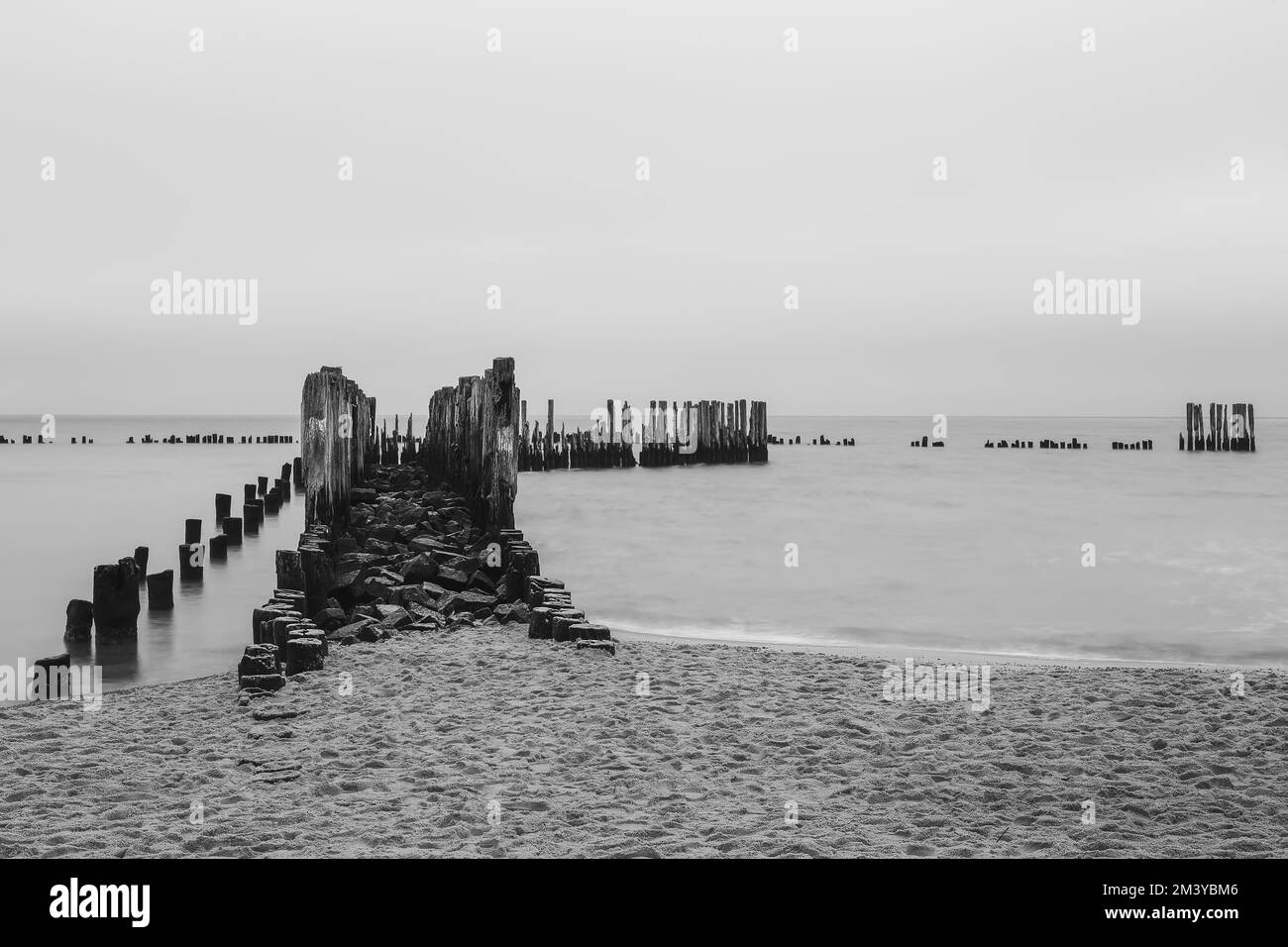 Scenic old wooden bridge Black and White Stock Photos & Images - Alamy