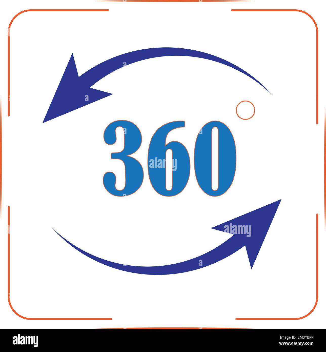 A vector illustration of a full 360-degree change logo with arrows on a ...