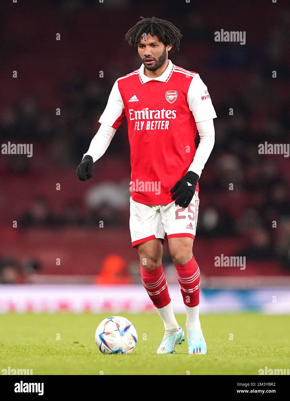 Arsenal's Mohamed Elneny in action during a friendly match at Emirates ...