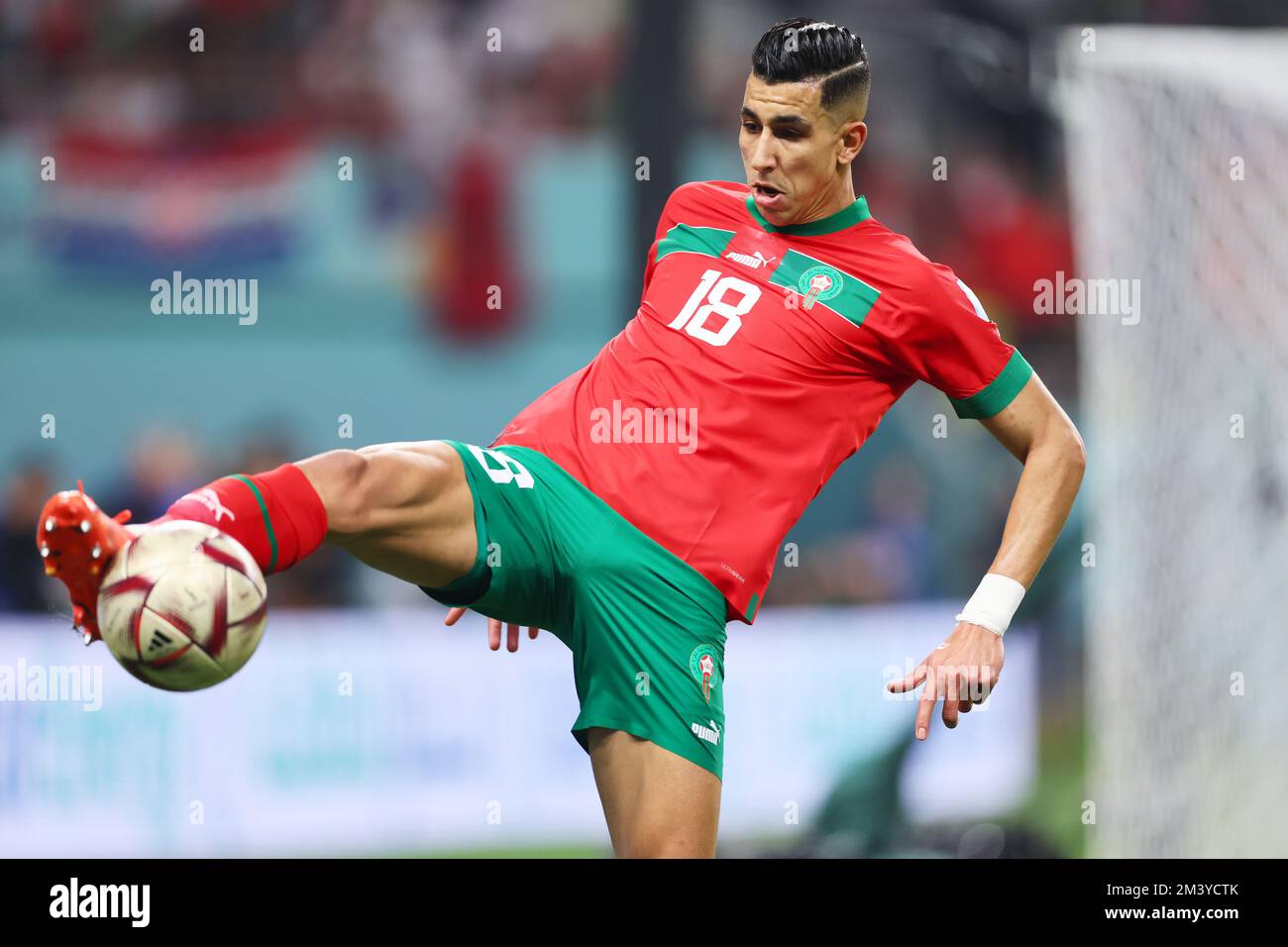 Al Rayyan, Qatar. 17th Dec, 2022. Jawad El Yamiq (MAR) Football/Soccer ...