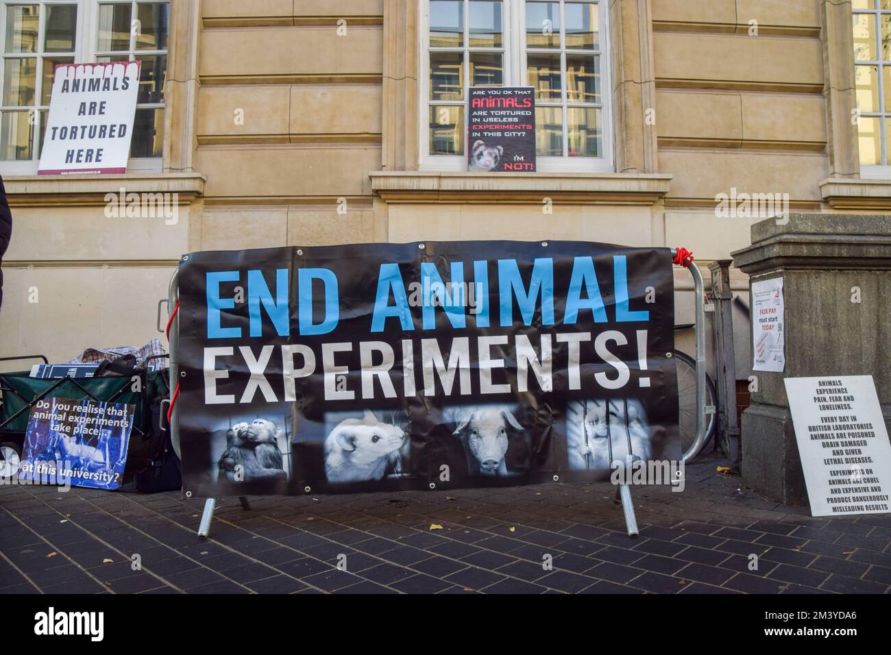 London, UK. 17th December 2022. Animal rights activists gathered ...