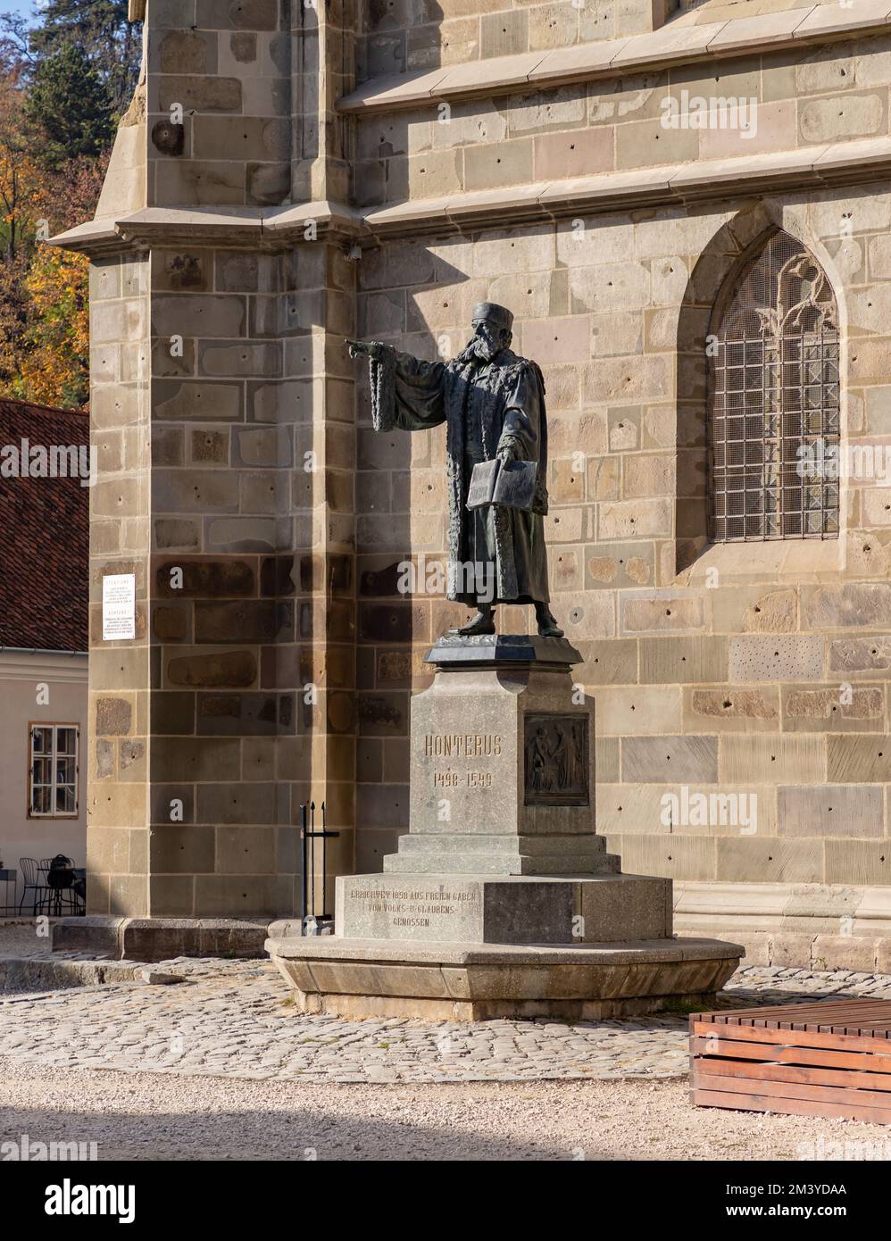 A picture of the Statue of Johannes Honter in Brasov Stock Photo - Alamy