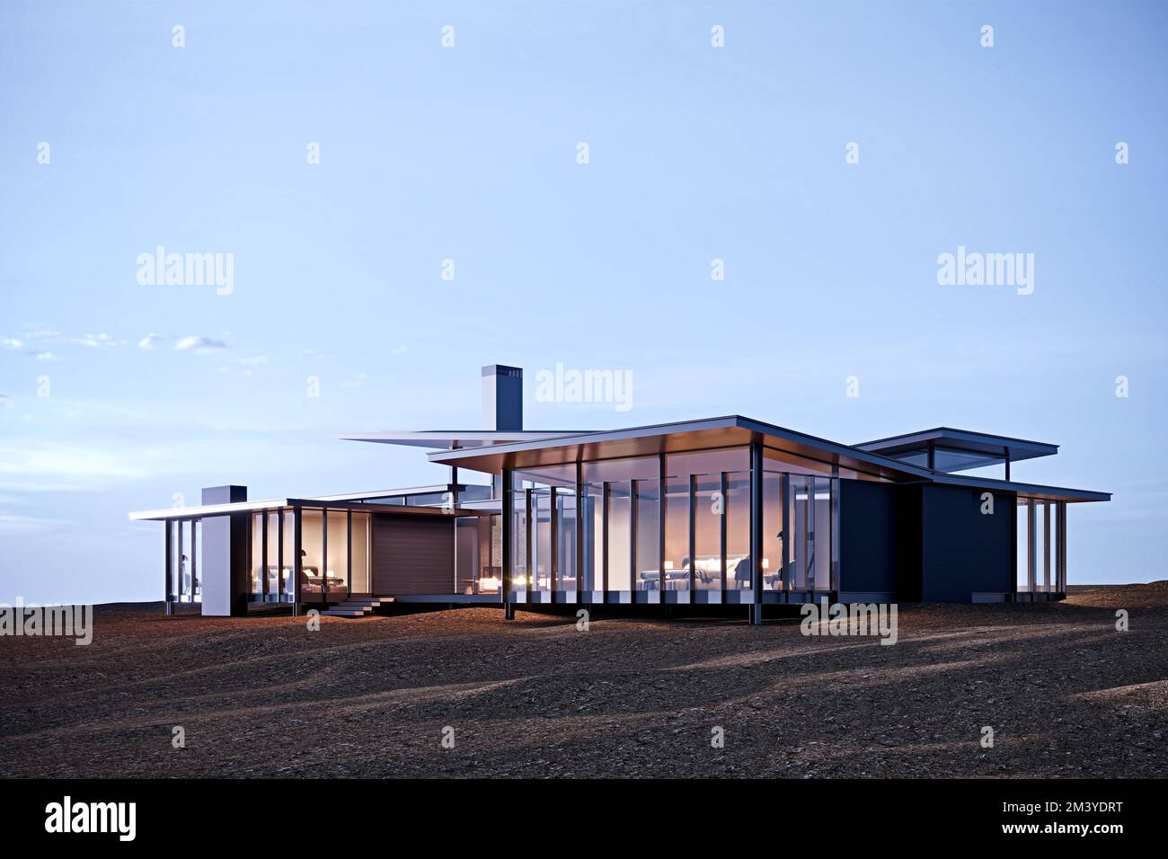 Modern house patio concrete hi-res stock photography and images - Alamy