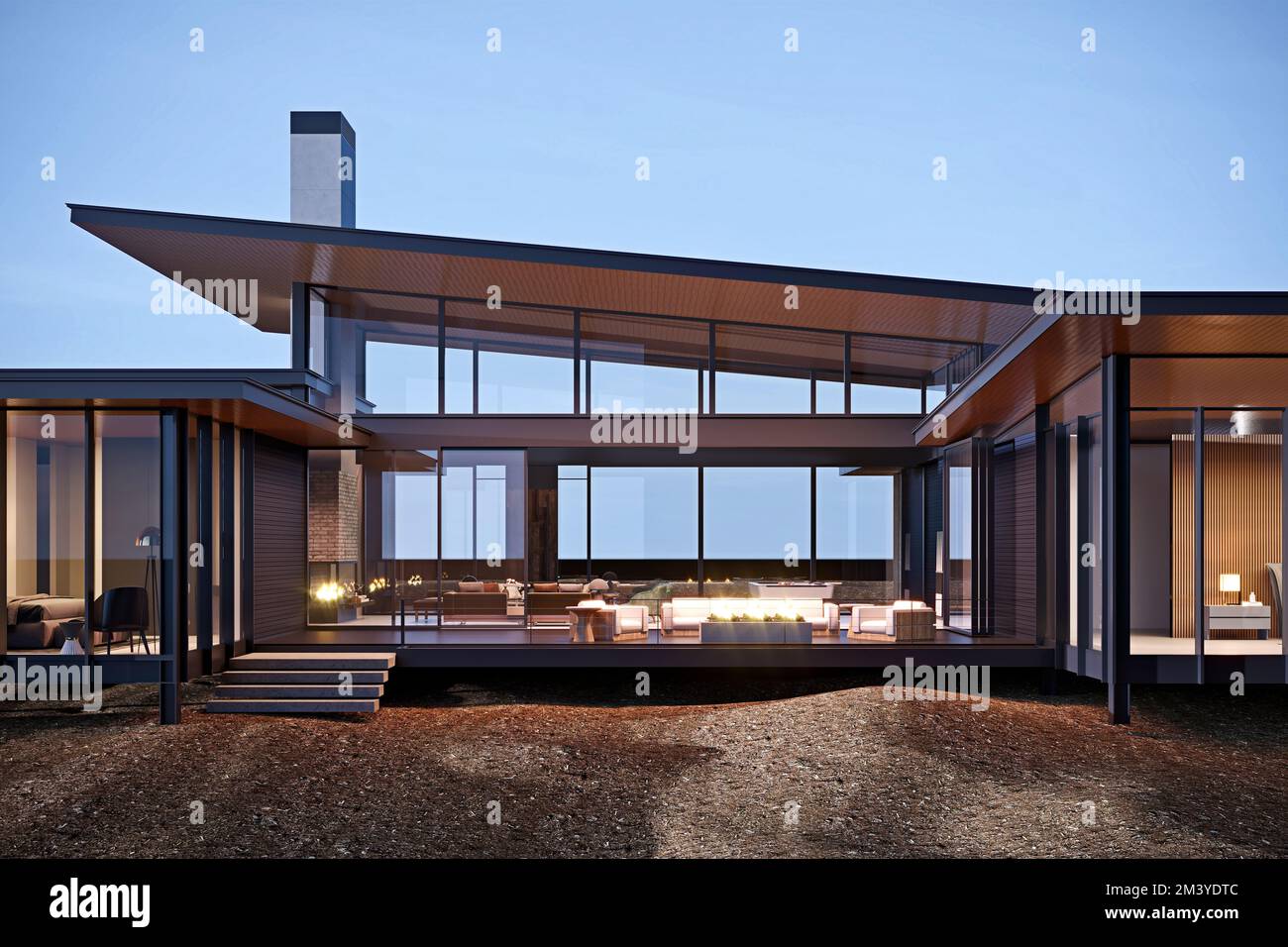 Modern house patio concrete hi-res stock photography and images - Alamy