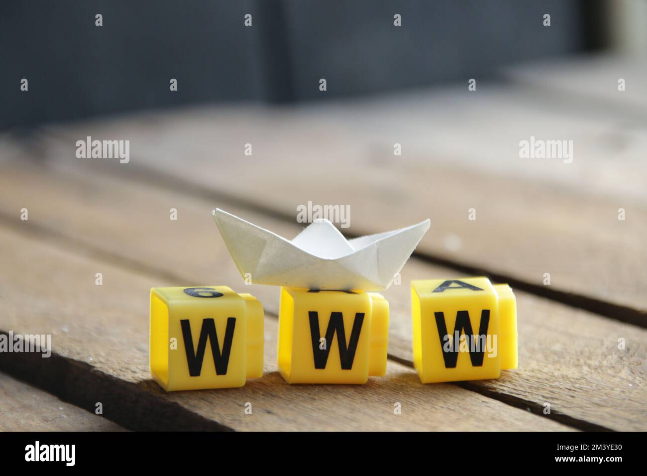 Text Www. Yellow letters on vintage background. Internet concept Stock ...