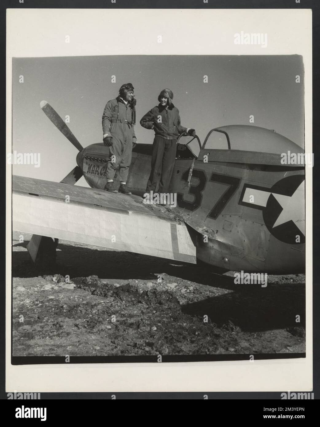 Toni Frissell with Major George S. "Spanky" Roberts at Ramitelli, Italy ...