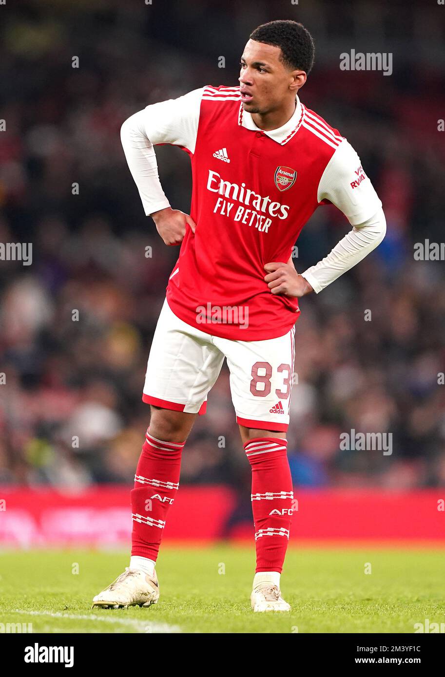 Arsenal's Ethan Nwaneri during a friendly match at Emirates Stadium ...
