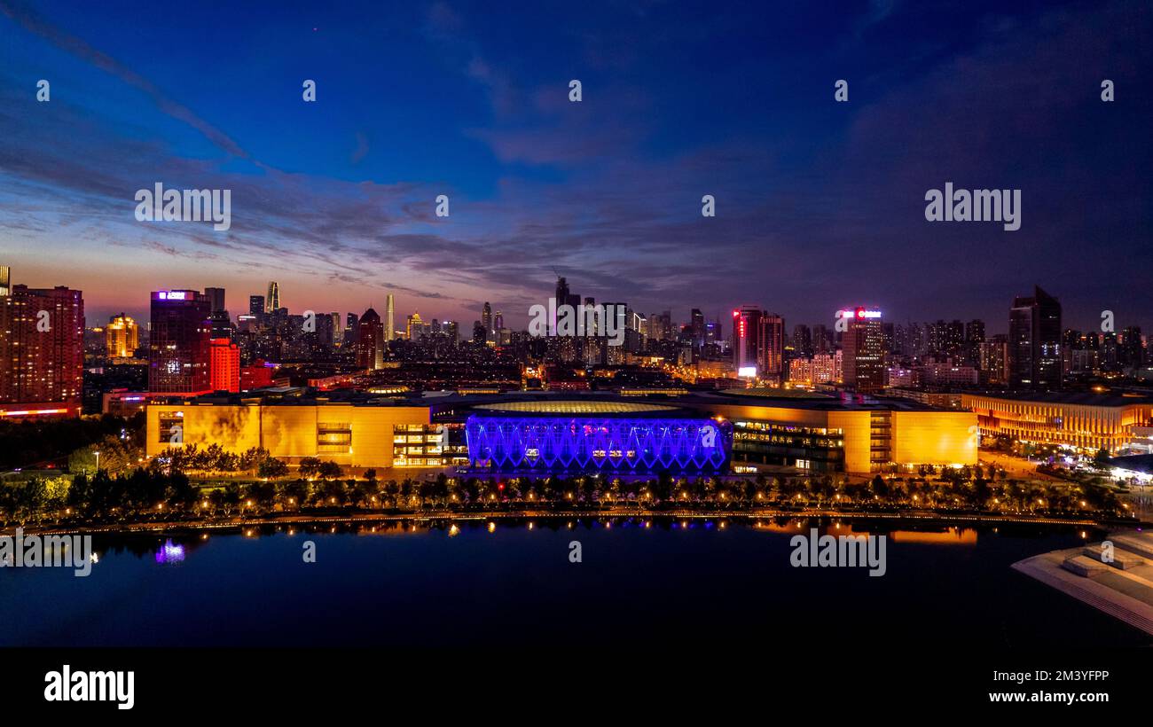 The Cultural Center before sunset at Galaxy Square, Tianjin, China ...