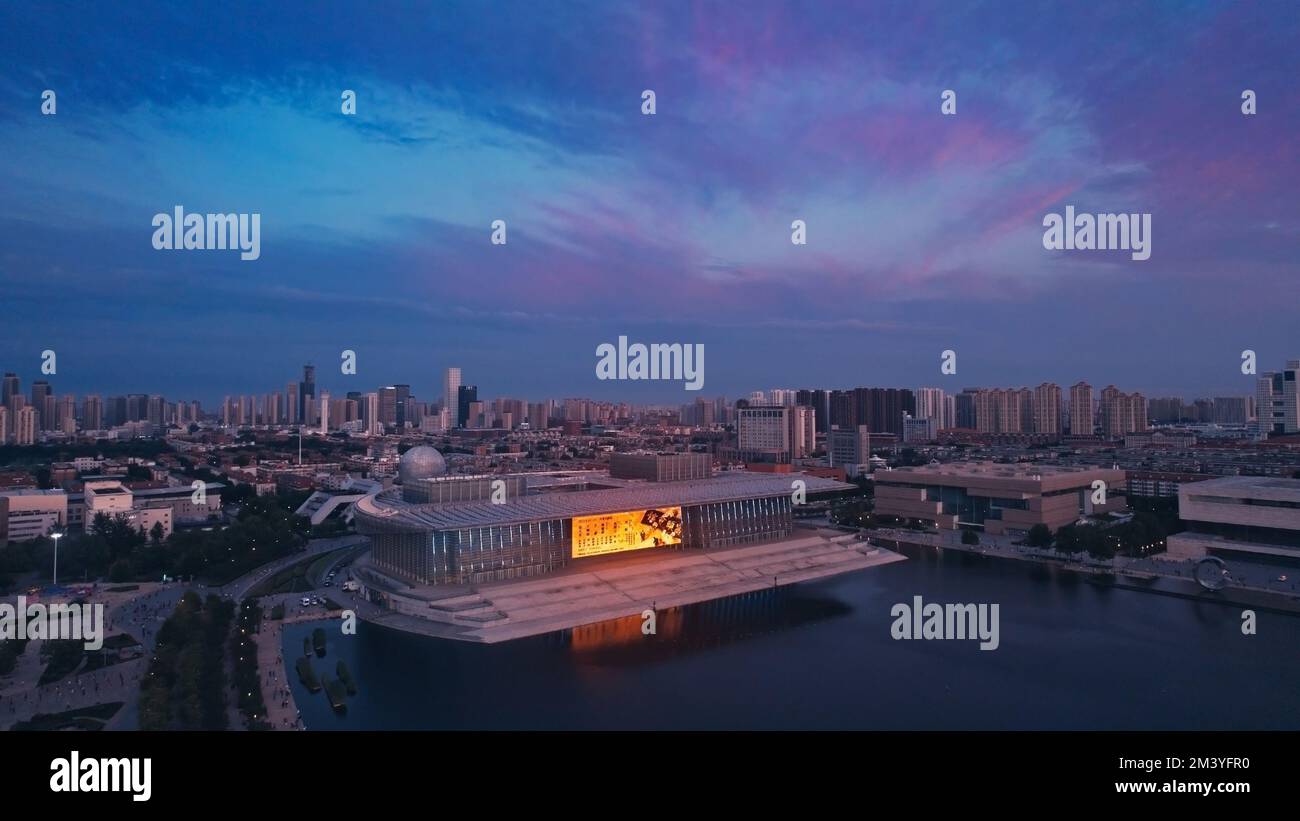 The Cultural Center before sunset at Galaxy Square, Tianjin, China ...