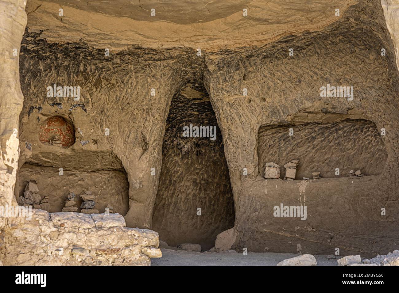 A cave in the Guge Dynasty Relics Scenic Area in Zhada County, Ali ...