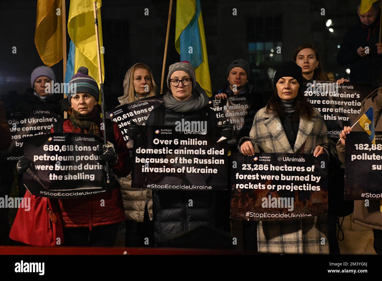 London, UK. 17th December 2022. Ukrainian Protest - Stop Ecocide ...