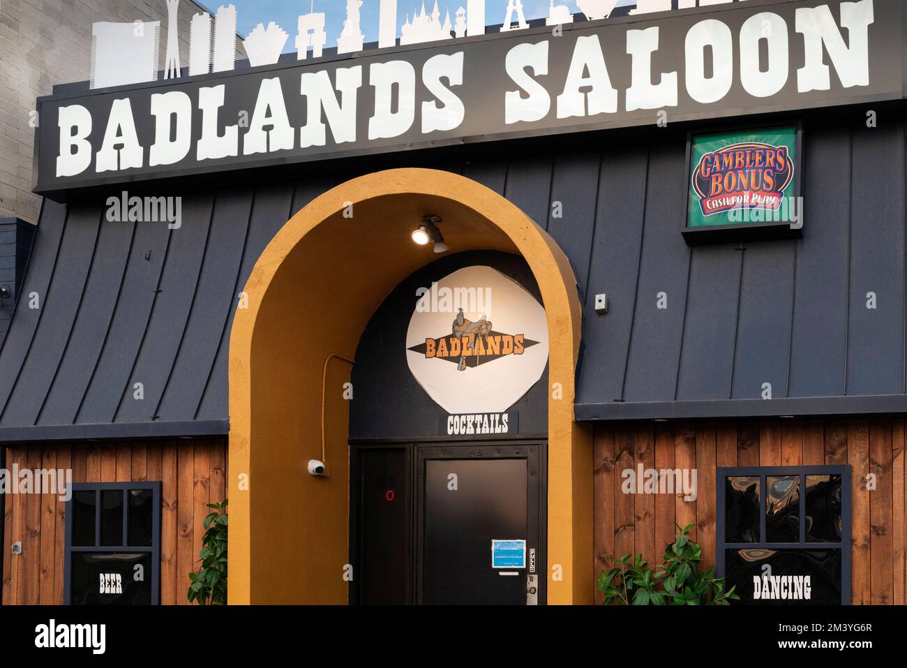 the Badlands Saloon located in a former shopping center off of the Las ...