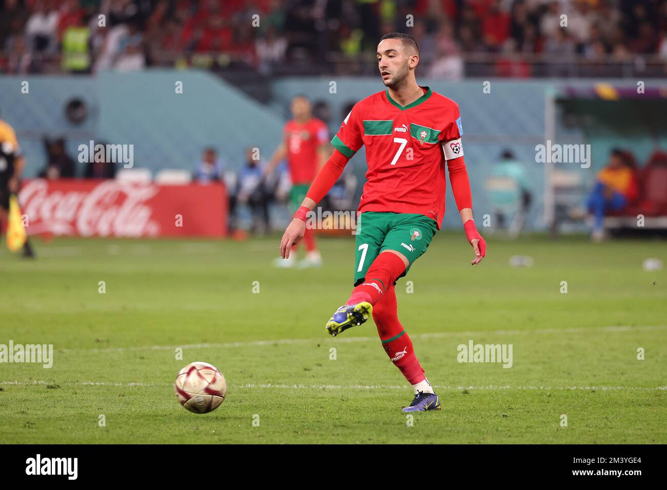 Hakim Ziyech of Morocco during the FIFA World Cup 2022, third place ...
