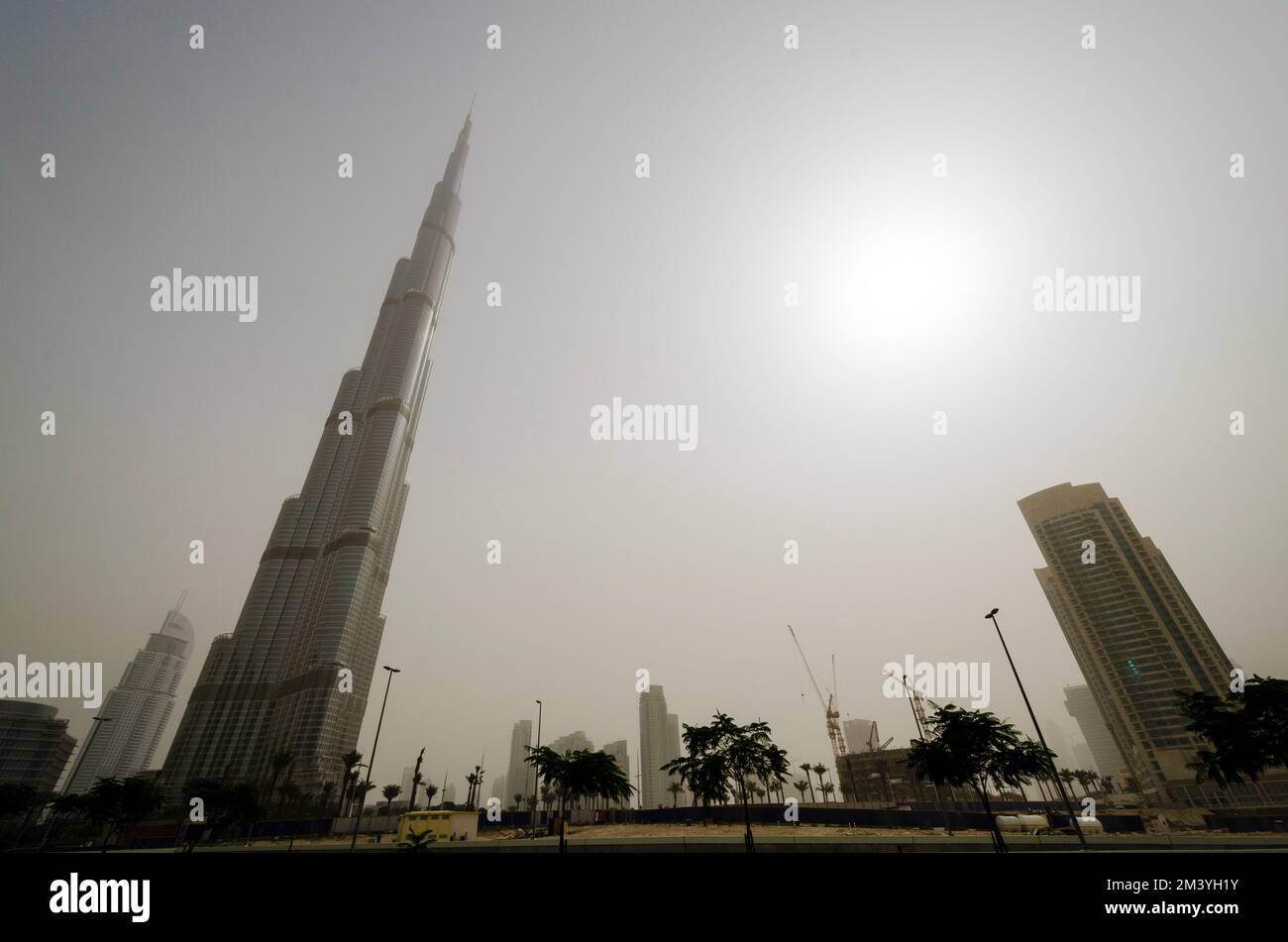 Burj Khalifa Dubai, with 512 m the worlds highest building, during a ...