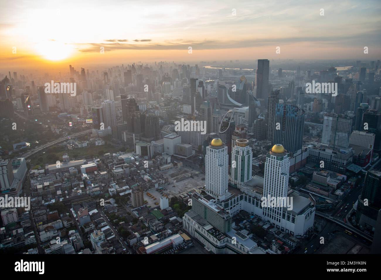 The view and Skyline of the city of Bangkok from the viewpoint of the ...