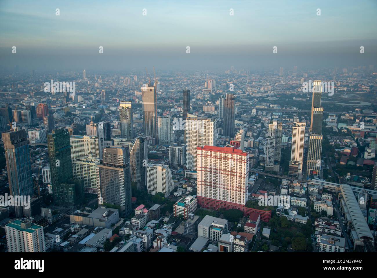 The view and Skyline of the city of Bangkok from the viewpoint of the ...