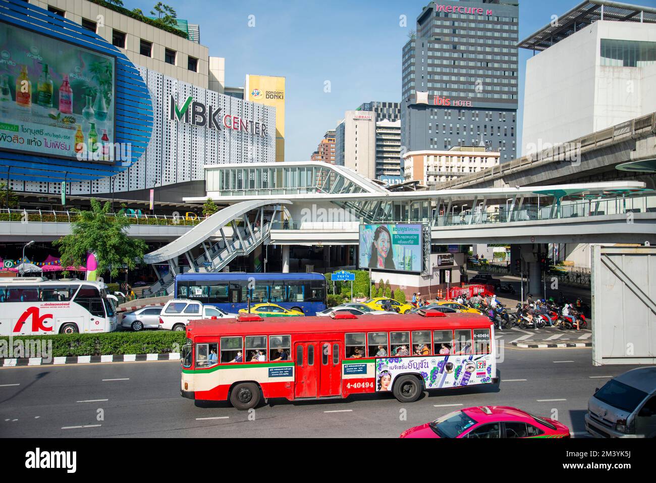 a Public Bus in the architecture at the Siam Square in Siam in the city of Bangkok in Thailand ...