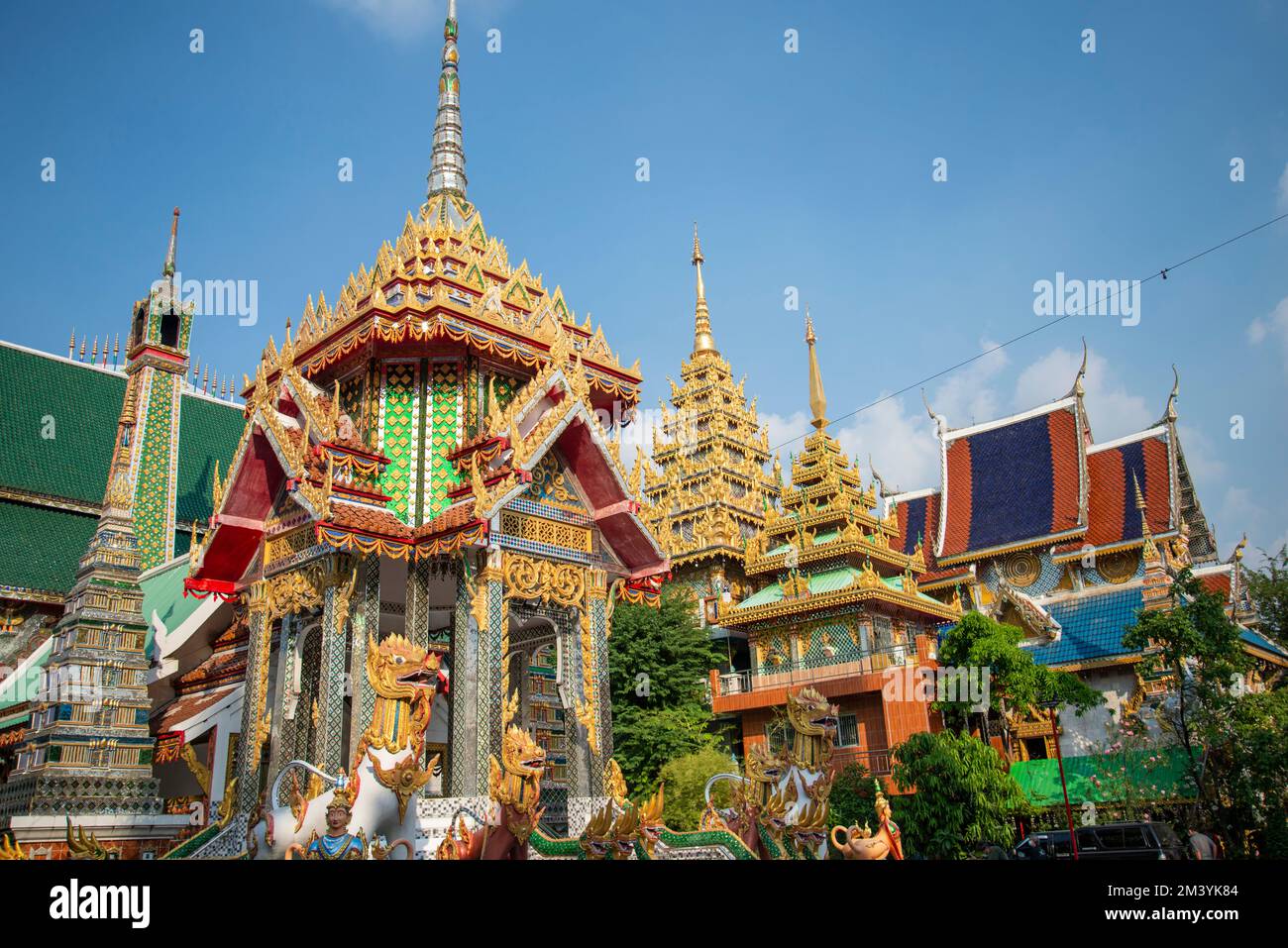 The Wat Khun Chan in Thonburi in the city of Bangkok in Thailand. Thailand, Bangkok, December ...