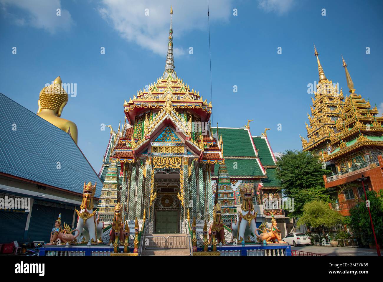 The Wat Khun Chan in Thonburi in the city of Bangkok in Thailand ...