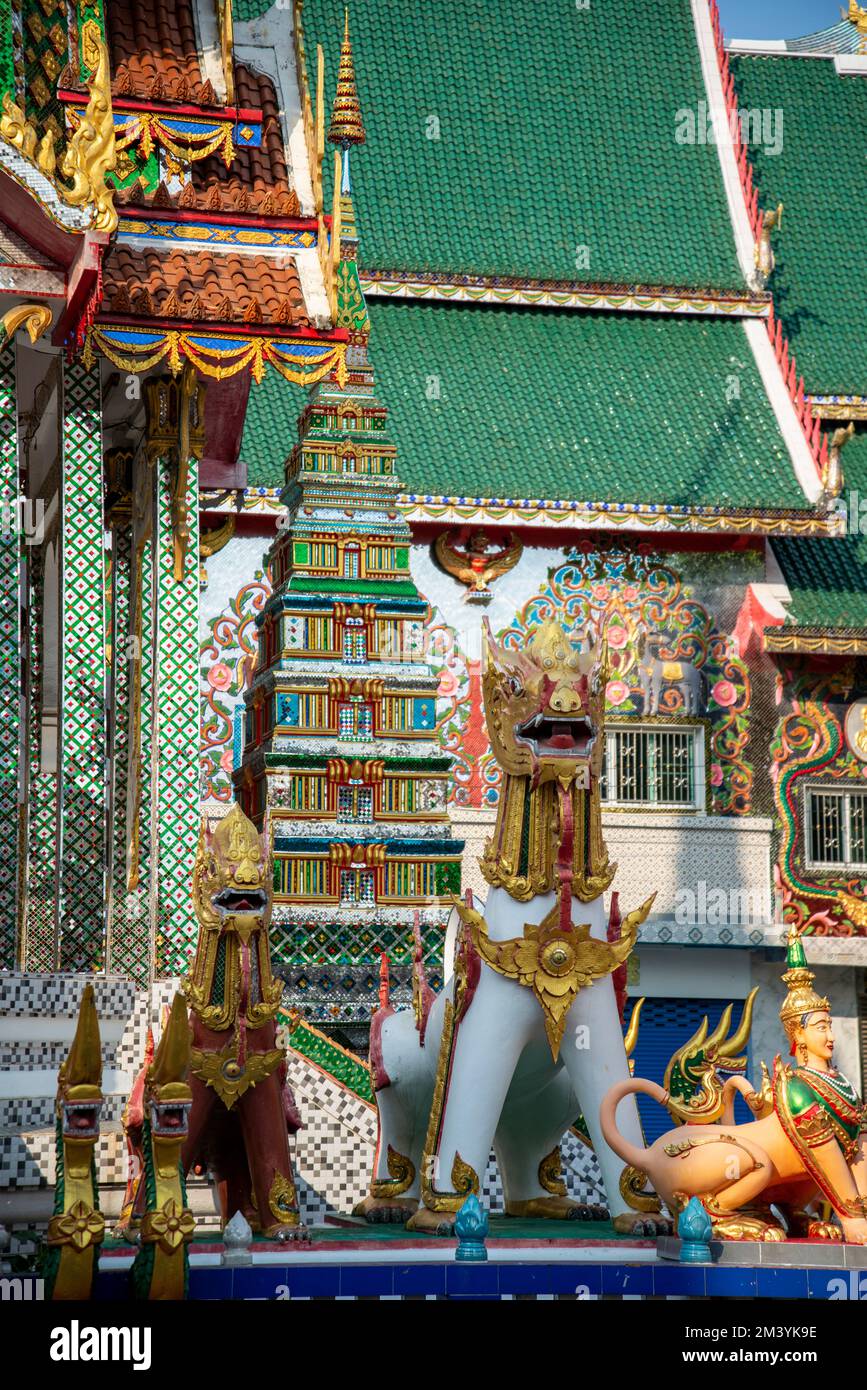 The Wat Khun Chan in Thonburi in the city of Bangkok in Thailand. Thailand, Bangkok, December ...