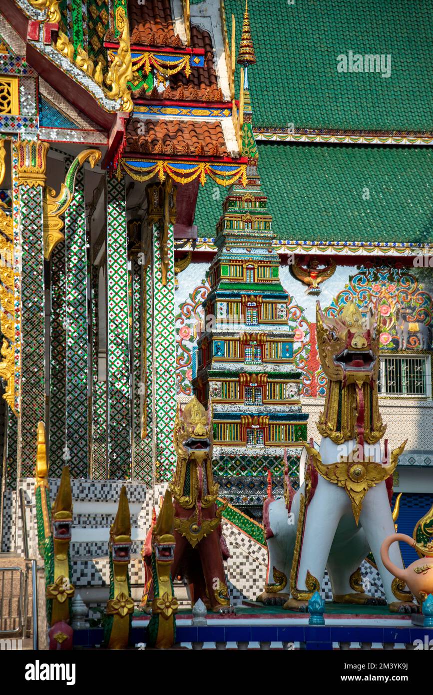 The Wat Khun Chan in Thonburi in the city of Bangkok in Thailand. Thailand, Bangkok, December ...