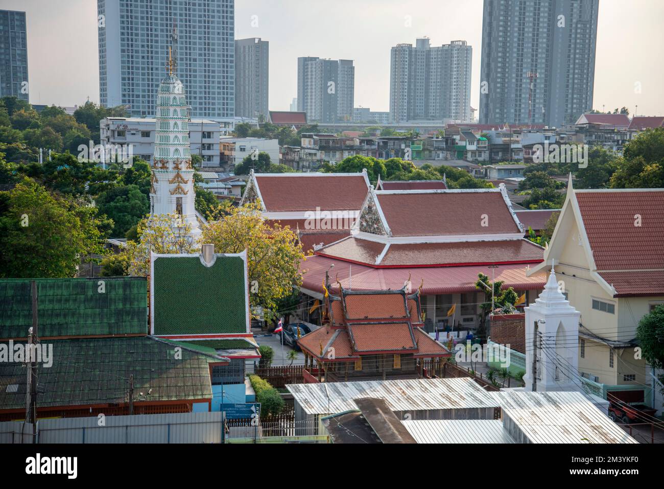 The Wat Khun Chan in Thonburi in the city of Bangkok in Thailand. Thailand, Bangkok, December ...