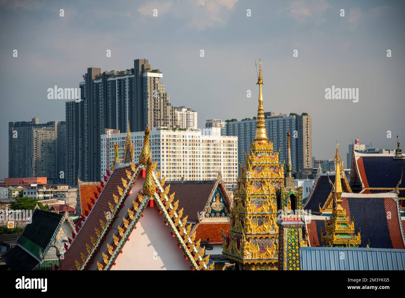 The Wat Khun Chan in Thonburi in the city of Bangkok in Thailand. Thailand, Bangkok, December ...