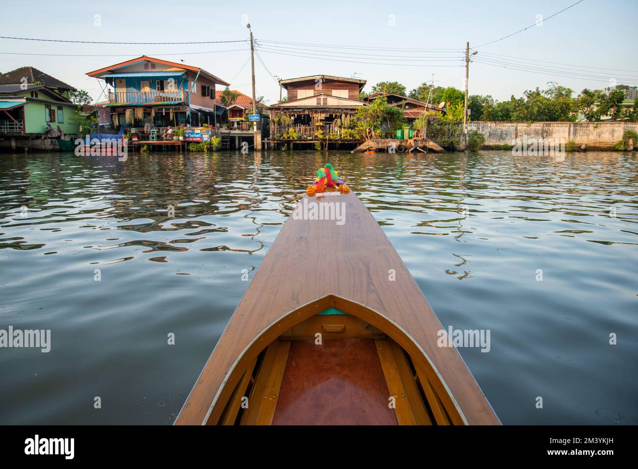 a Klong or Cannel in Thonburi in the city of Bangkok in Thailand ...